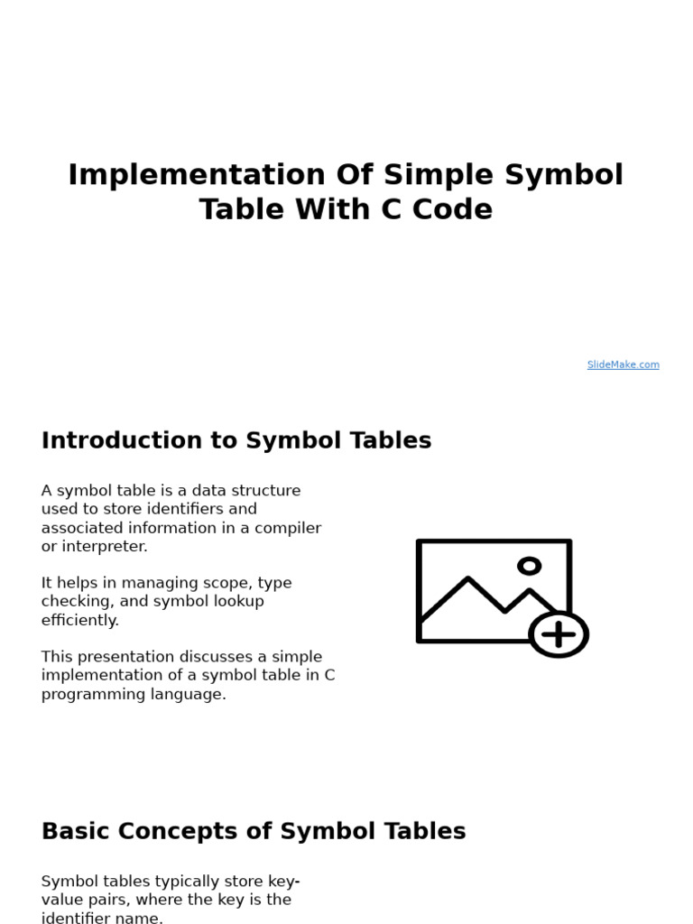 Simple Symbol Table Implementation in C | PDF