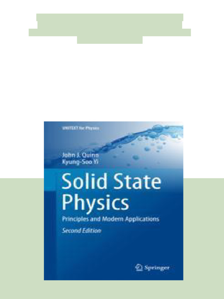 (Ebook) Solid State Physics: Principles and Modern Applications by John ...