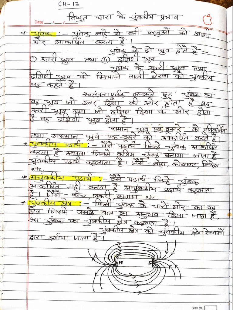 Class 10 Physics Magnetic Effect of Current | PDF