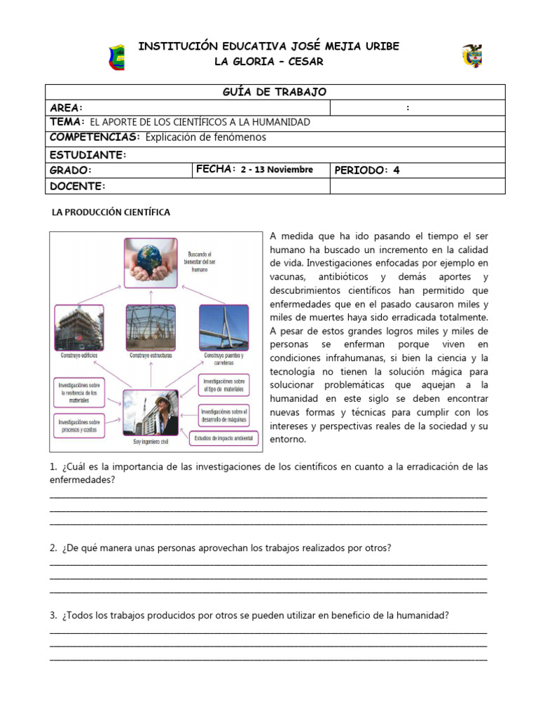 Guía Ciencias Integradas Grado 8° | PDF | Química | Science