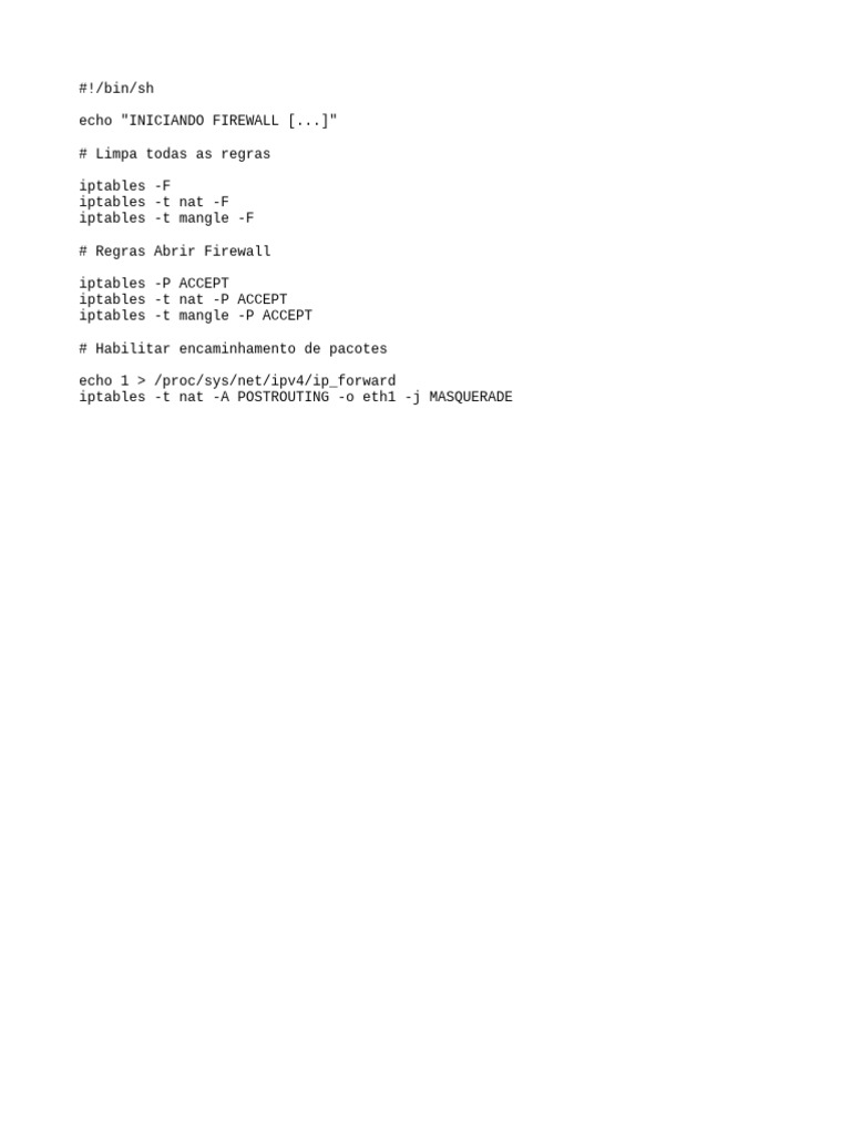 Firewall Configuration Script Guide | PDF