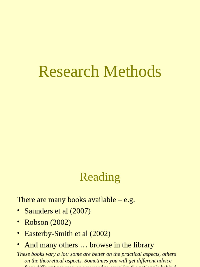 Research Methods | PDF | Sampling (Statistics) | Hypothesis