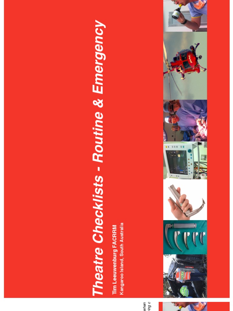 Anesthesia Checklists | PDF | Anesthesia | Surgery