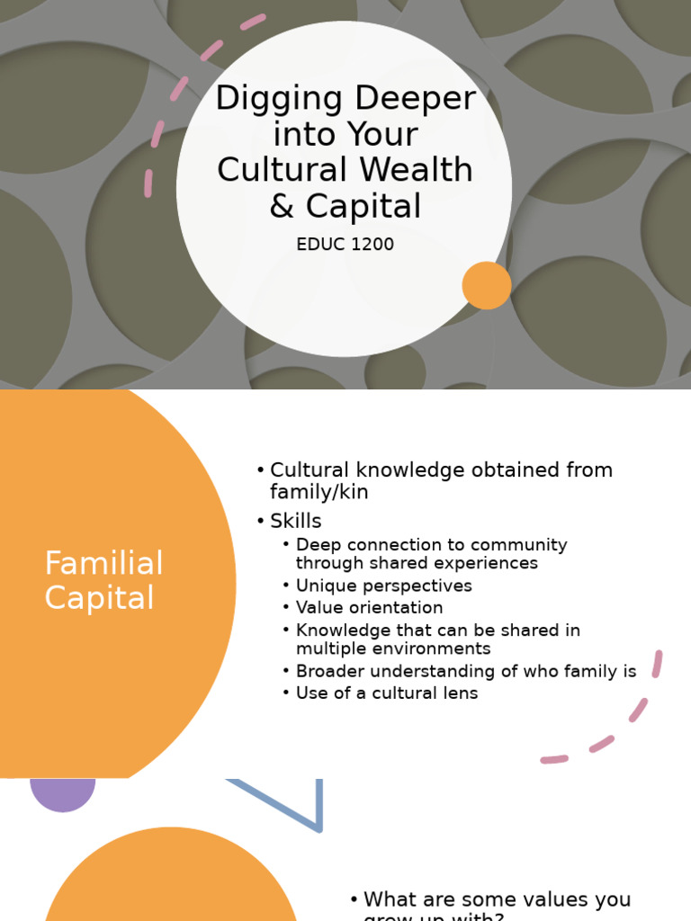 Digging Deeper Into Your Cultural Wealth & Capital (1) | PDF ...