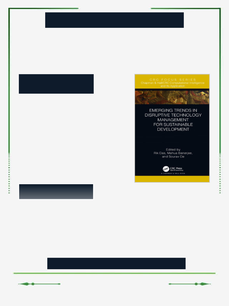 Emerging Trends in Disruptive Technology Management for Sustainable ...