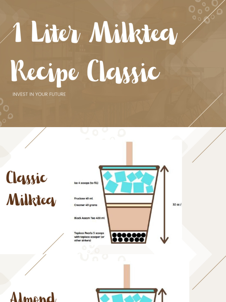 1 Liter Milk Tea Recipe Classic | PDF