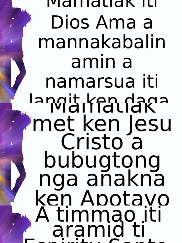 Apostle's Creed (Ilocano) | PDF