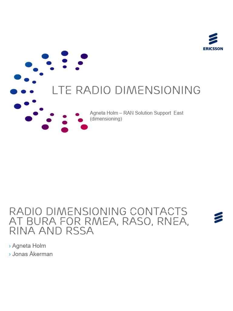 LTE Dimensioning | PDF | Lte (Telecommunication) | Radio