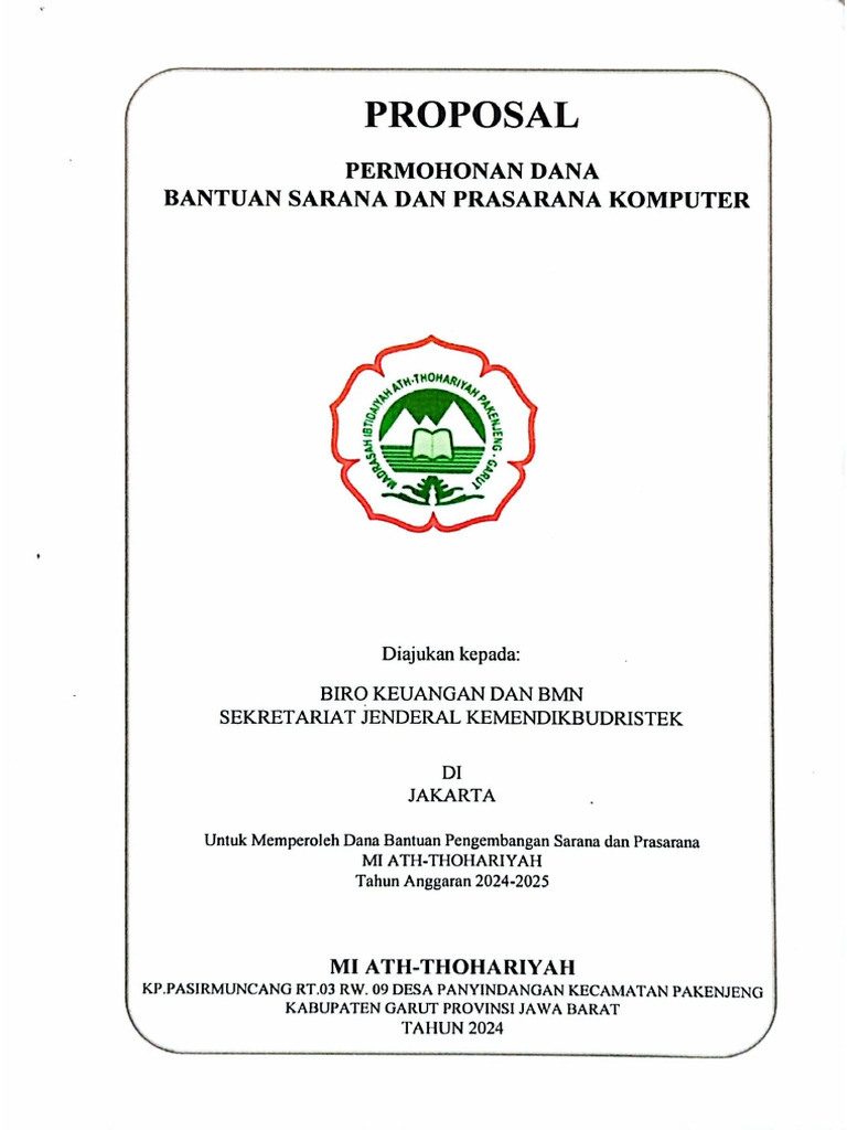 Proposal Dana Bantuan Komputer | PDF
