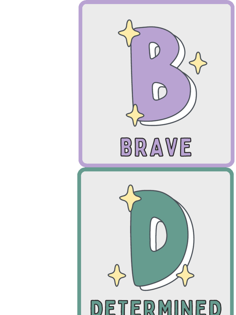 Positive Affirmation Alphabet Flashcards in Pastel Playful Style (2) | PDF