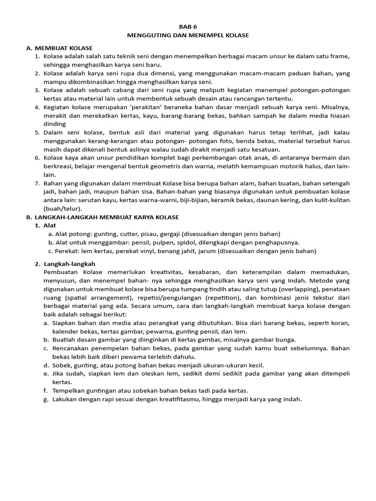 SENI RUPA BAB 6,7,8,9,10-1 | PDF