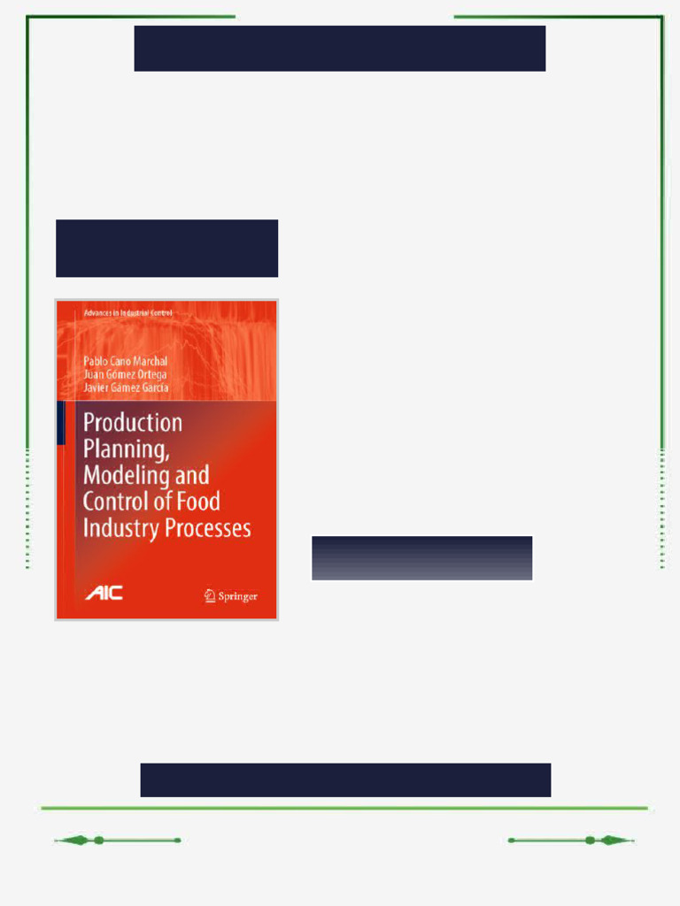 Production Planning, Modeling and Control of Food Industry Processes ...