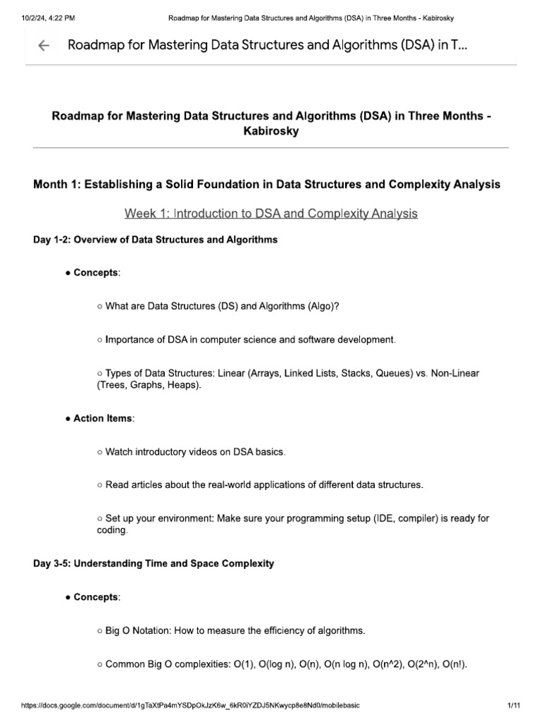 Dsa Roadmap | PDF