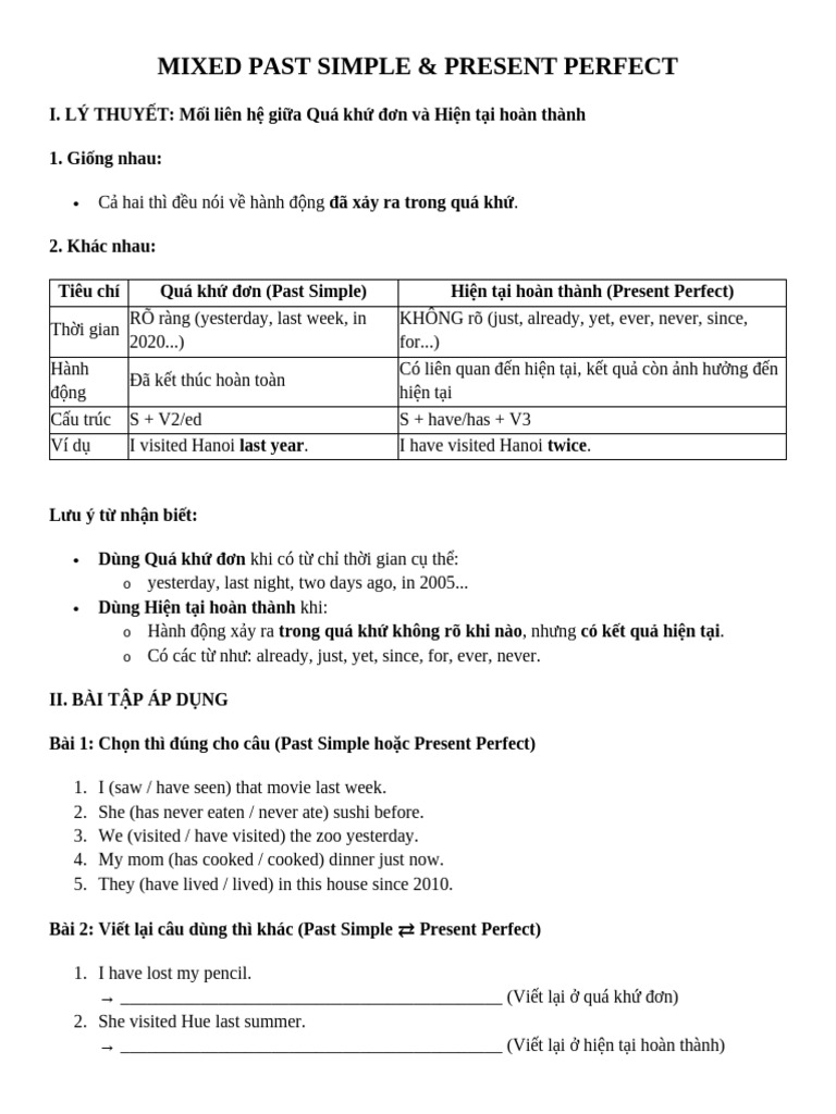 Mixed Qkđ&Htht - Practice 1 | PDF