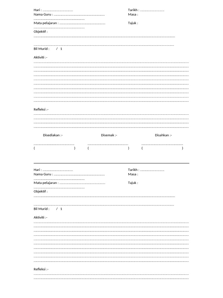 rph kelas tambahan | PDF