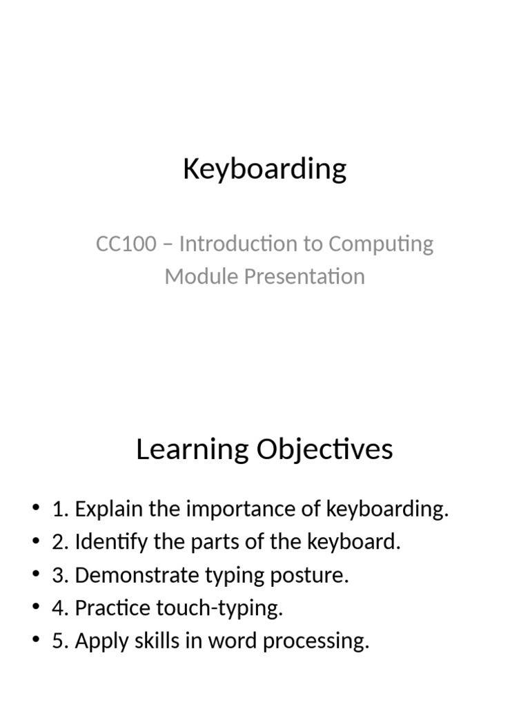 Keyboarding_Module_18slides (2) | PDF
