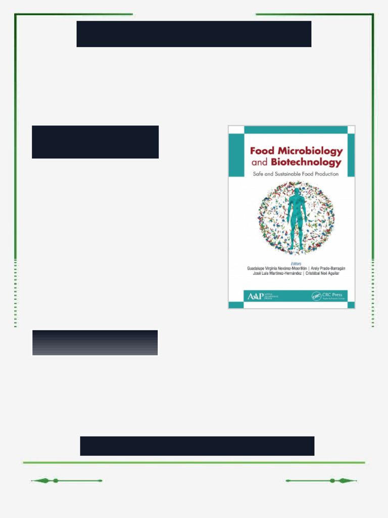 Food Microbiology and Biotechnology-Safe and Sustainable Food ...