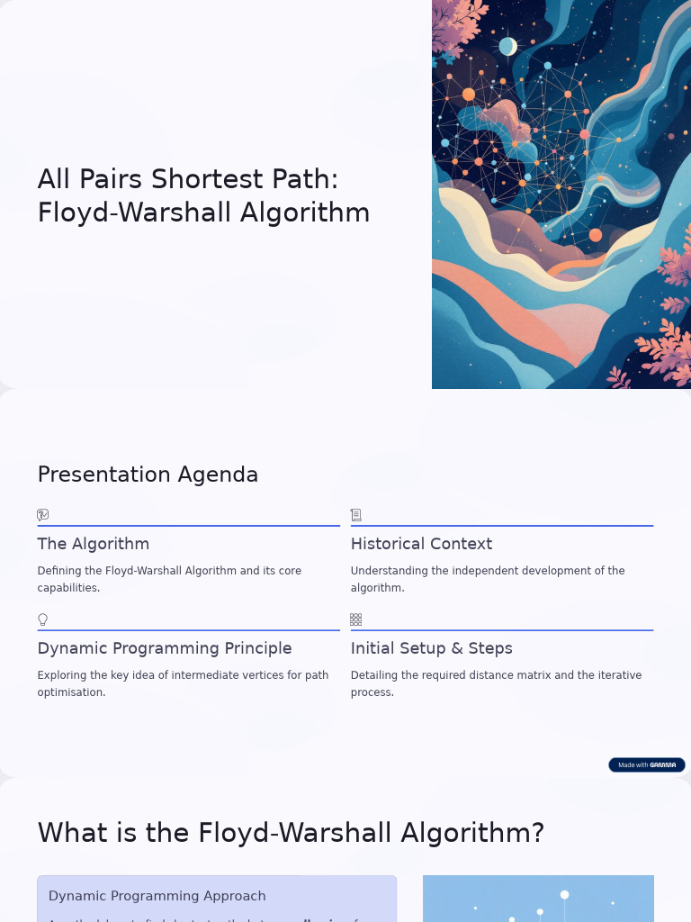 All Pairs Shortest Path Floyd Warshall Algorithm Pdf Theoretical