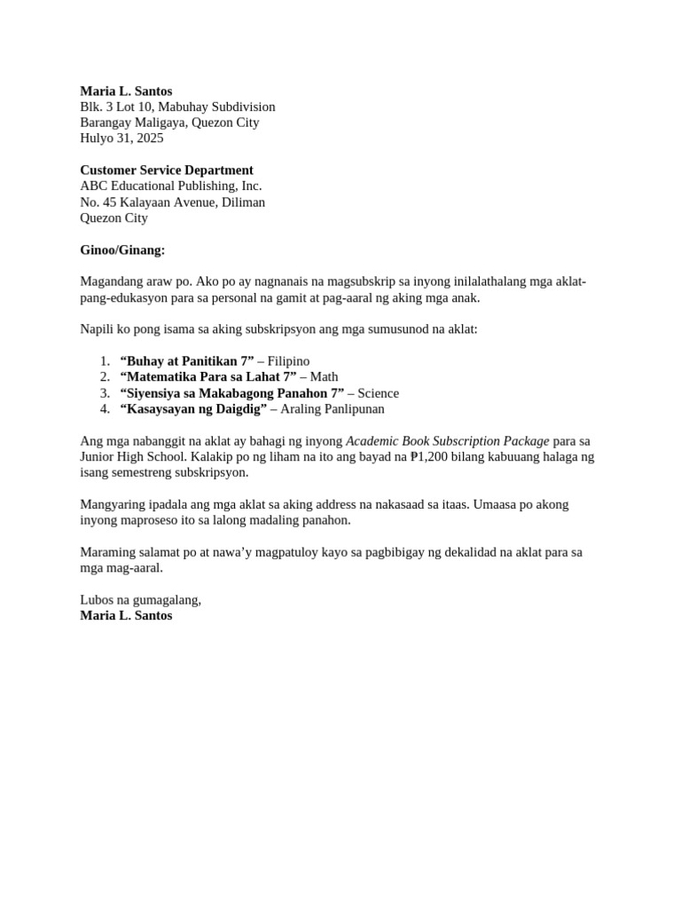 LIHAM SUBSKRIPSYON | PDF