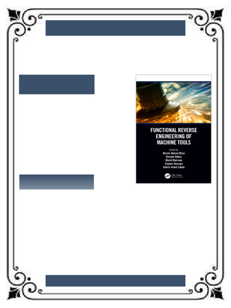 Functional Reverse Engineering of Machine Tools 1st Edition Wasim Ahmed Khan (Editor) Full ...