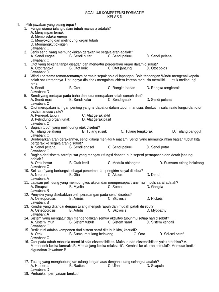 Soal Uji Kompetensi Formatif Ipa | PDF