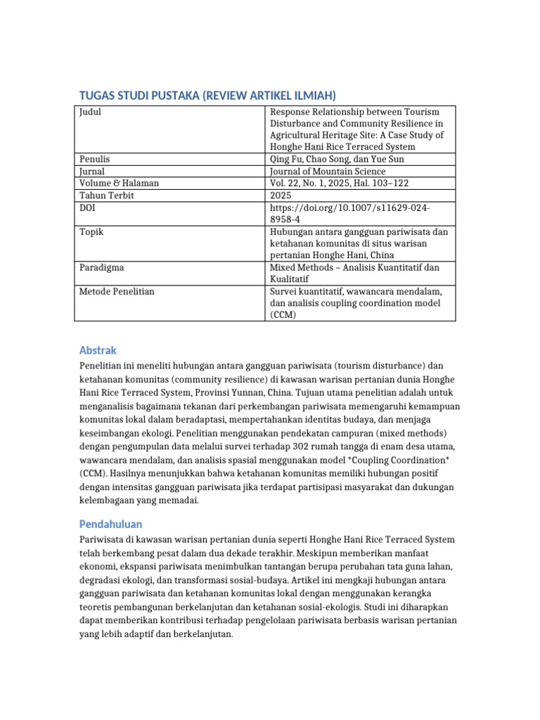 Tugas Studi Pustaka (Review Artikel Ilmiah) : Abstrak | PDF