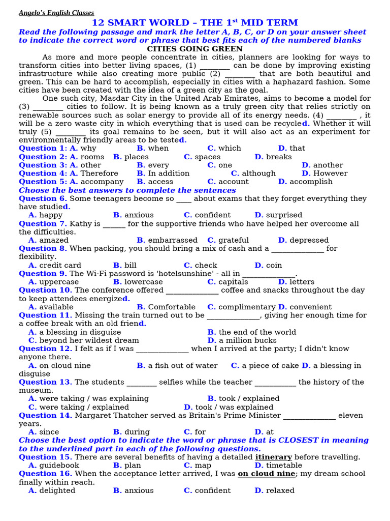 12 Smart World - 1st (70b) | PDF | Conversation | Communication