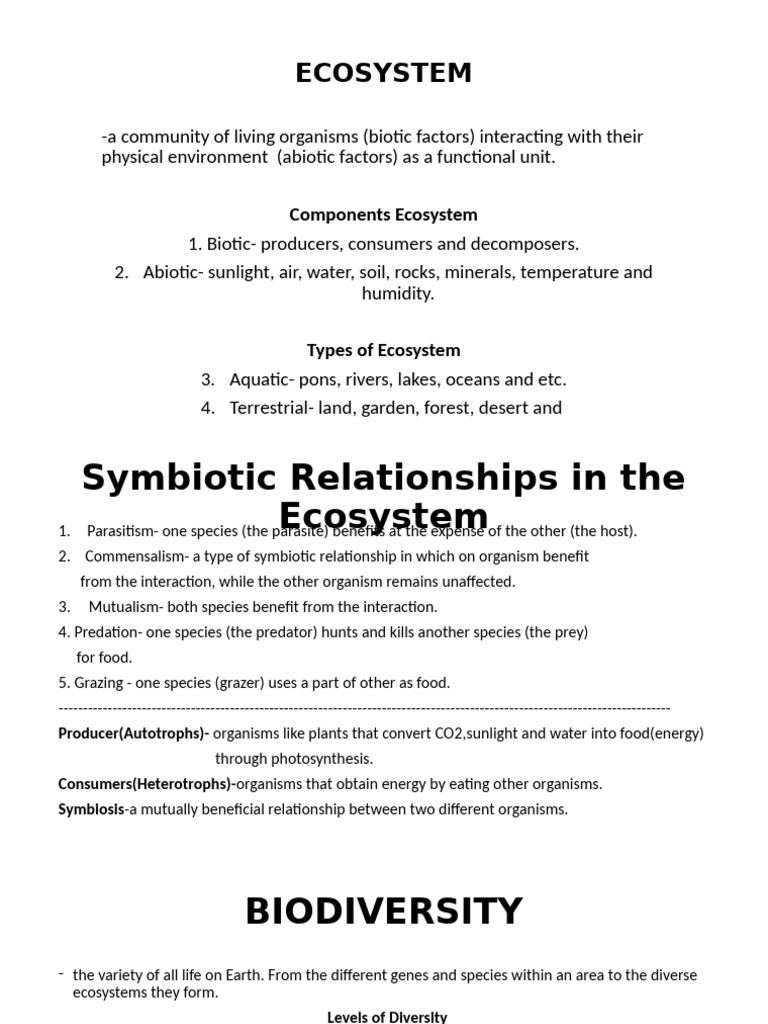 ECOSYSTEM | PDF | Ecosystem | Zygosity