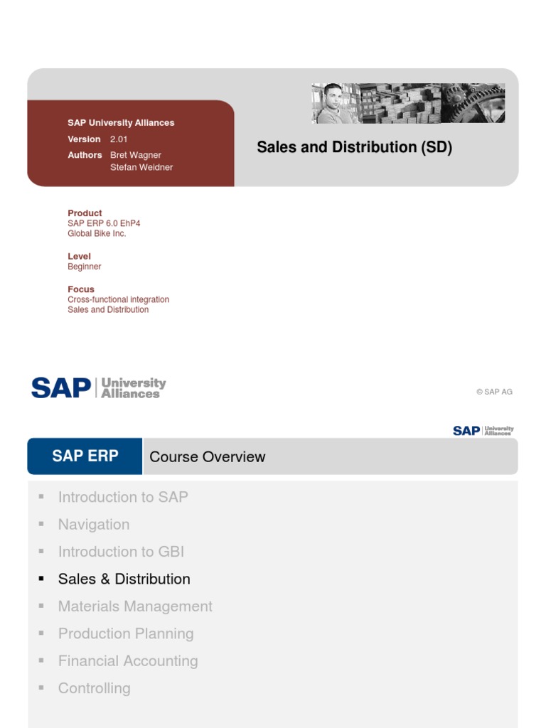 04 Intro ERP Using GBI Slides SD en v2.01 | PDF | Invoice | Sap Se