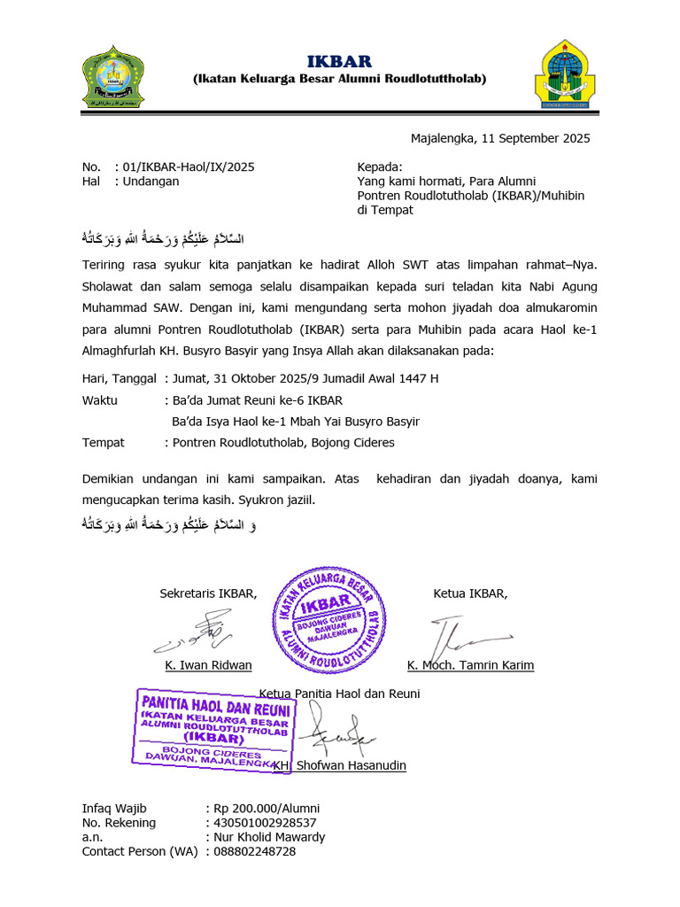 Haul undangan | PDF