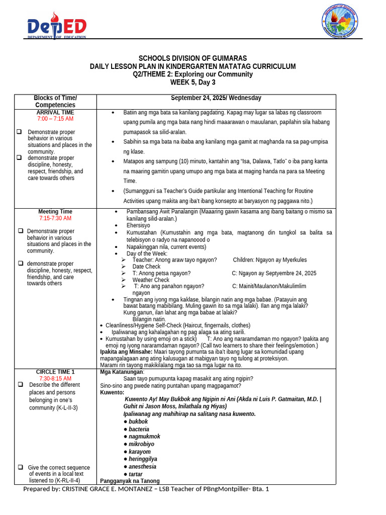 Q2 Week 5 Day 2 LP | PDF
