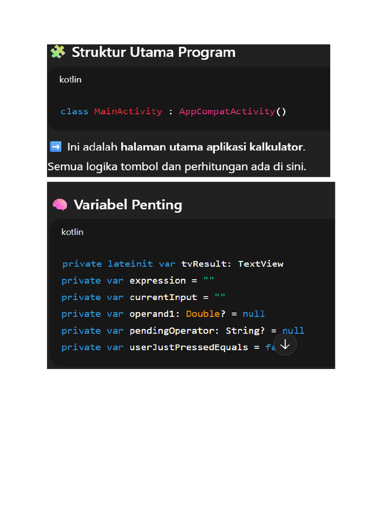 Fungsi codingan MainActivity | PDF