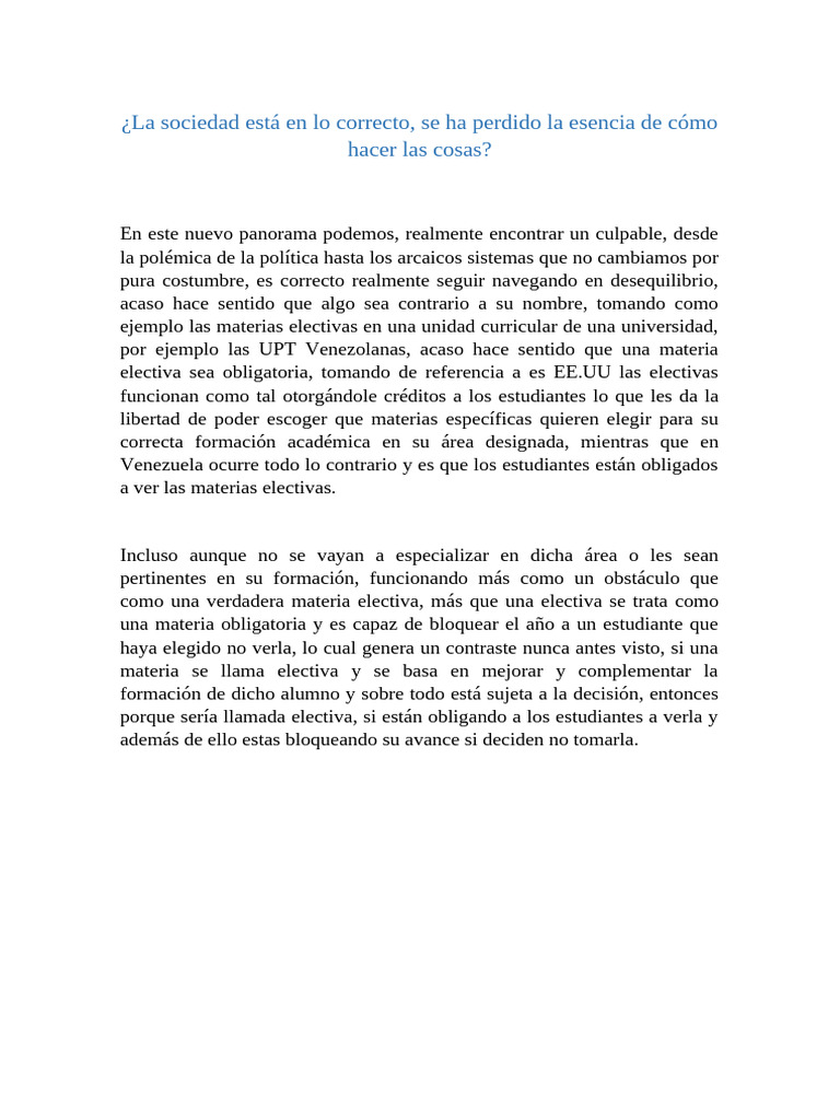 La Inestable Sociedad Venezolana | PDF | Venezuela | Moralidad