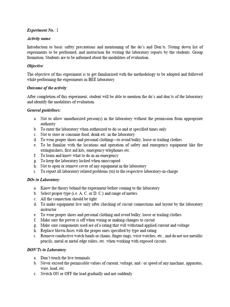 Exp 1 Complete | PDF | Laboratories | Switch