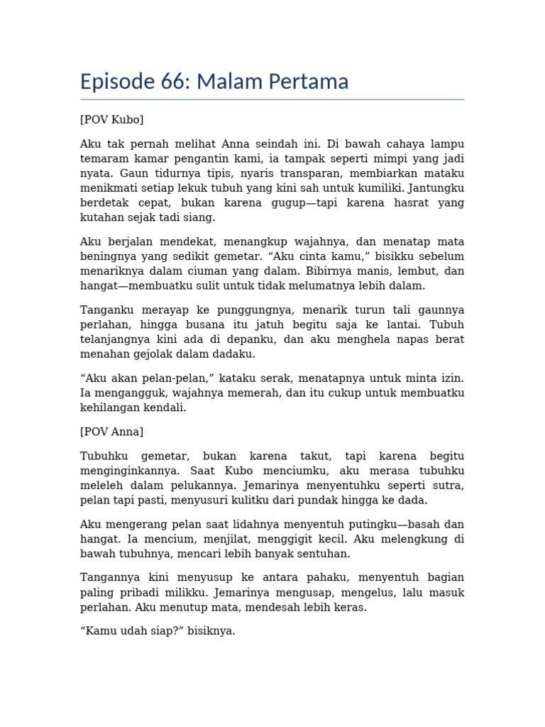 Episode 66 Malam Pertama Kubo Anna | PDF