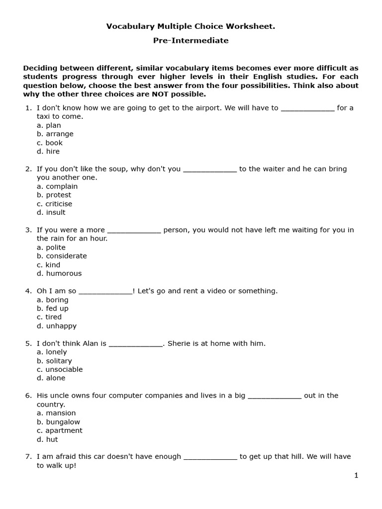 Vocabulary Worksheets for English Learners | PDF | Wildfire