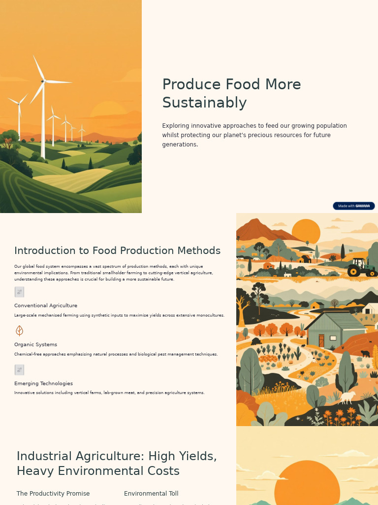 Produce Food More Sustainably | PDF | Agriculture | Organic Farming