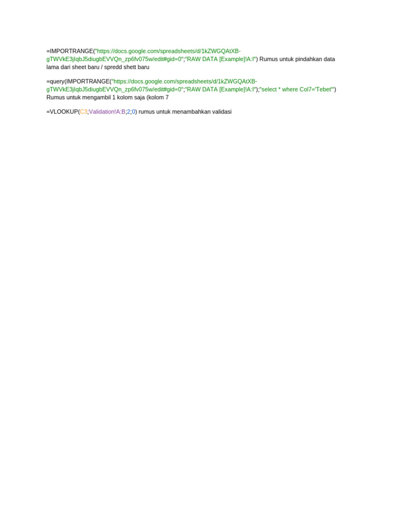 Rumus Spreedsheet EAC | PDF
