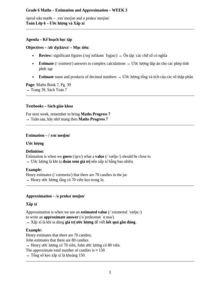 Grade 6 Maths WEEK 3 | PDF