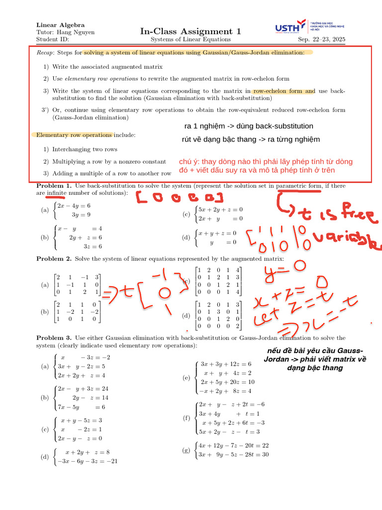 In Class Assignment 1 2 2 | PDF | Eigenvalues And Eigenvectors | Matrix (Mathematics)