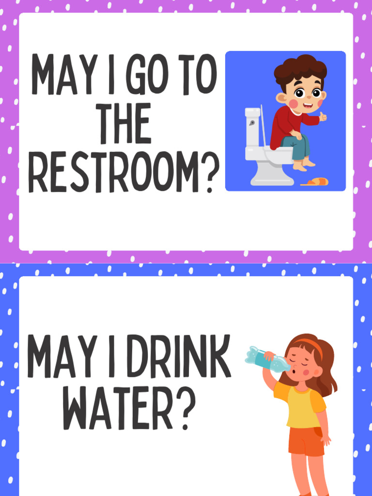 Classroom Rules Flashcards in Neutral Colours Cute Style | PDF