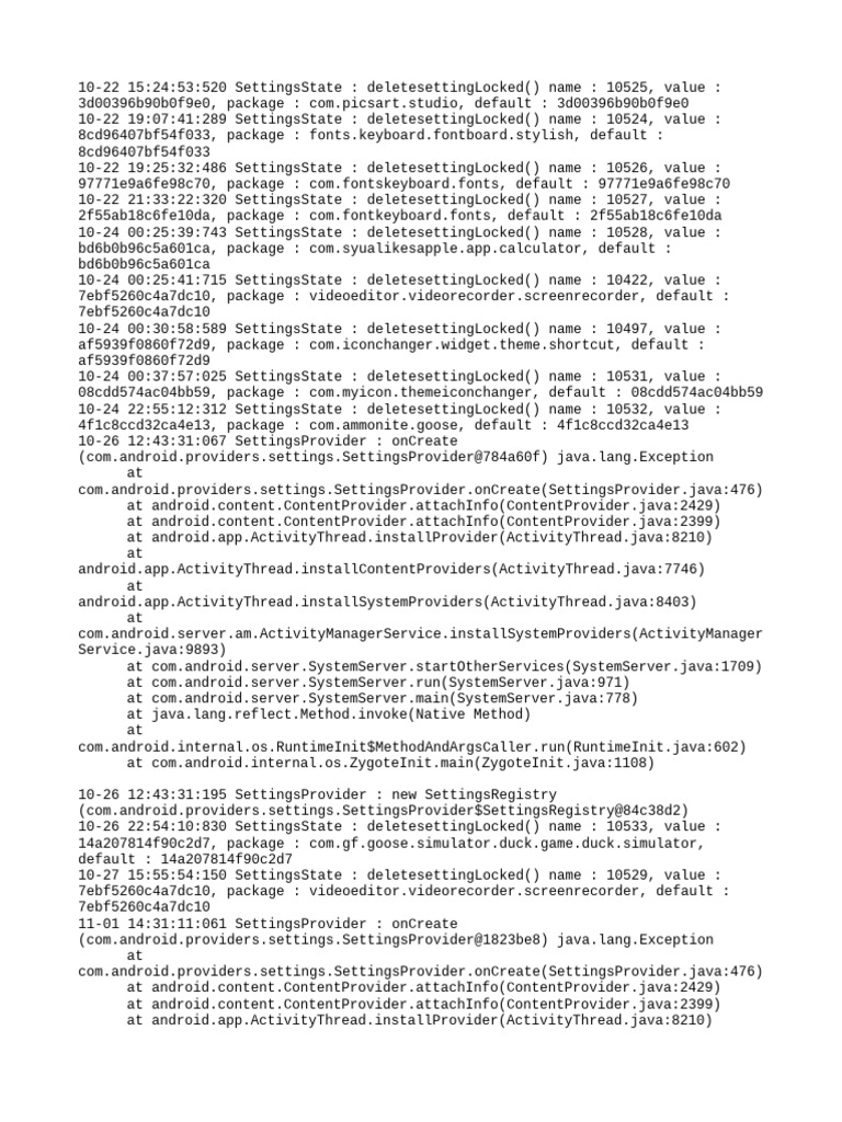 Settings Provider | PDF | Java (Programming Language) | Java Platform