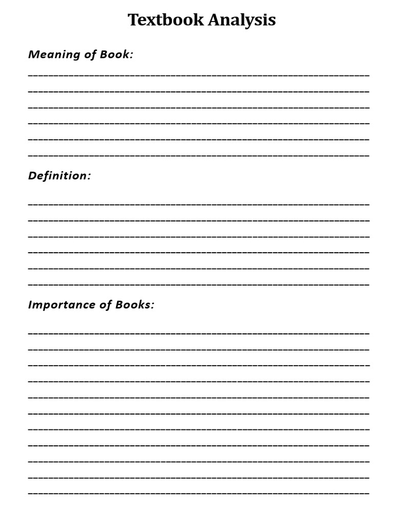 Comprehensive Textbook Analysis Guide | PDF | Textbook | Cognition