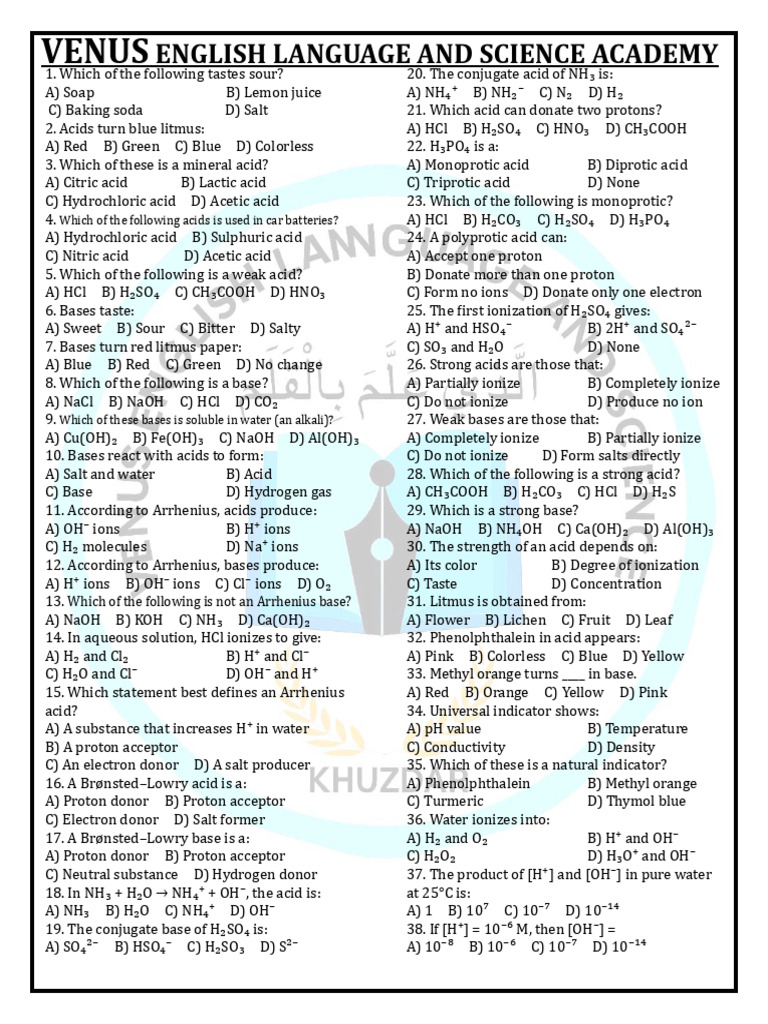 Chy | PDF | Acid | Salt (Chemistry)