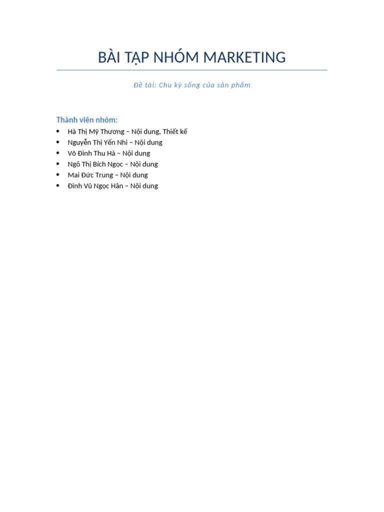 Bai Tap Nhom Marketing Dep | PDF
