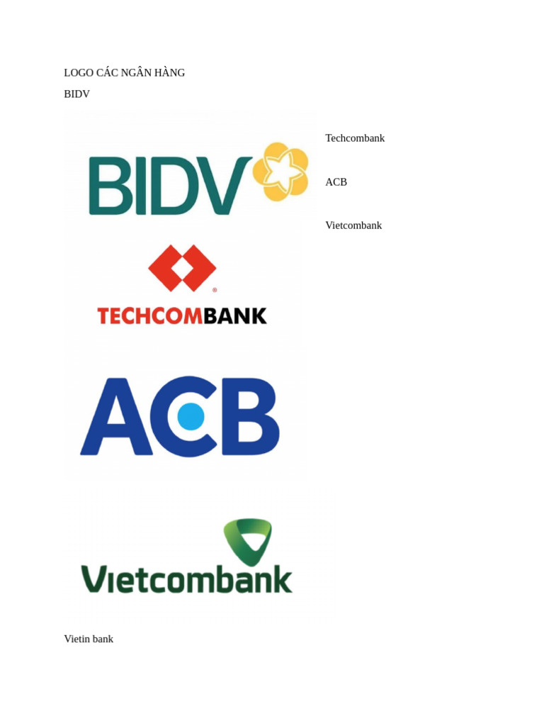 Logo Các Ngân Hàng | PDF