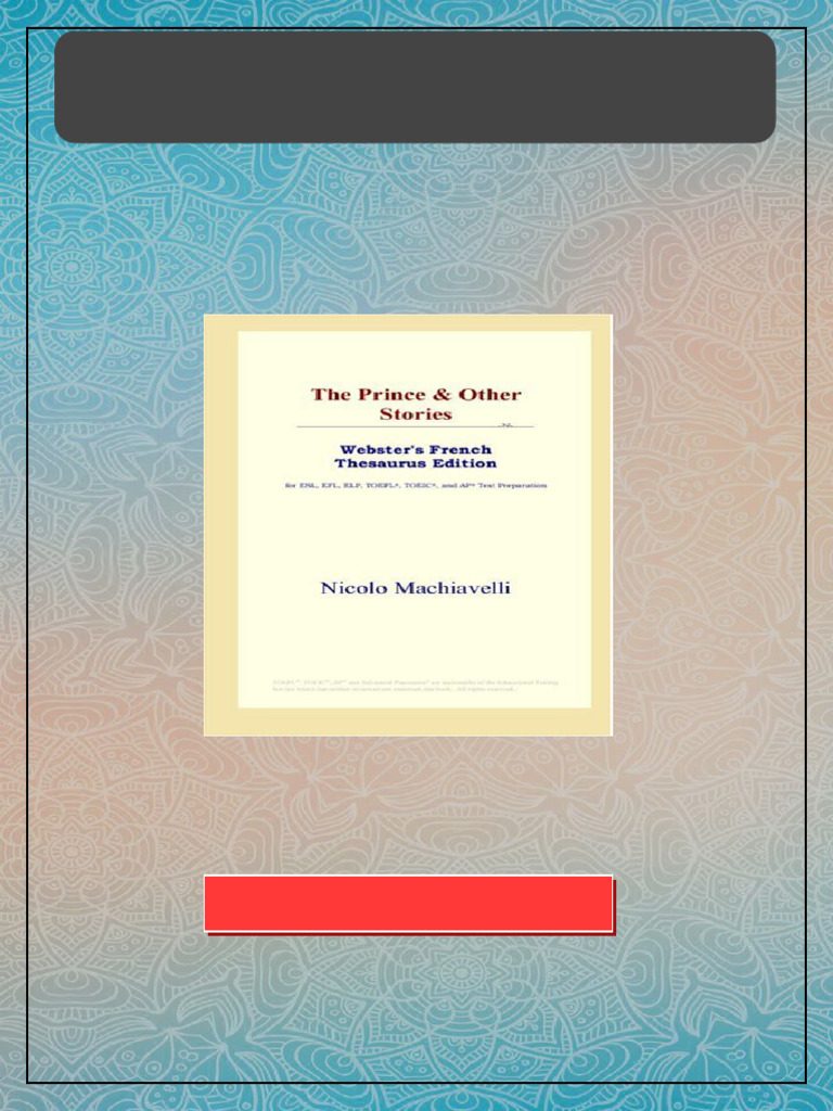 The Prince Other Stories Webster s French Thesaurus Edition Nicolo Machiavelli pdf version | PDF ...