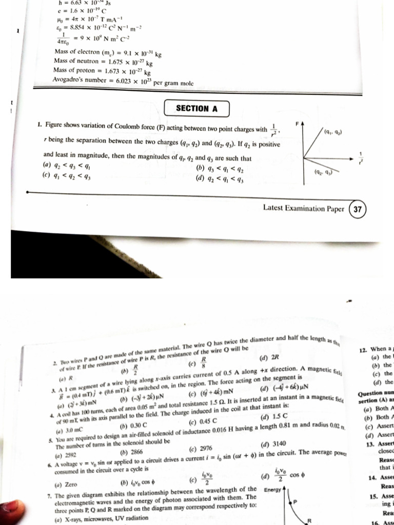 Sample Paper 2 Physics | PDF