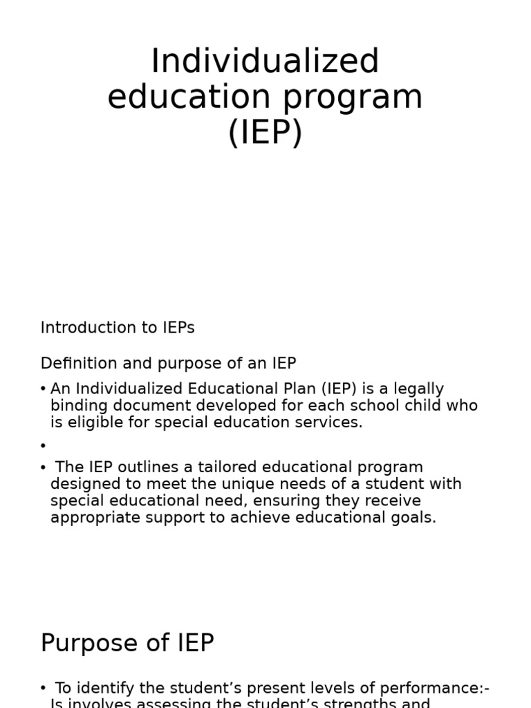 IEP Training | PDF | Individualized Education Program | Special Education