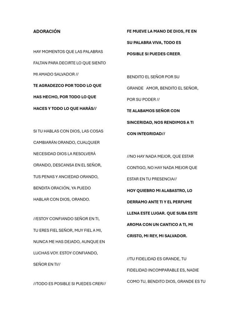 Alabanza Amparito 18-10-25 | PDF | Oración | Cristo (título)